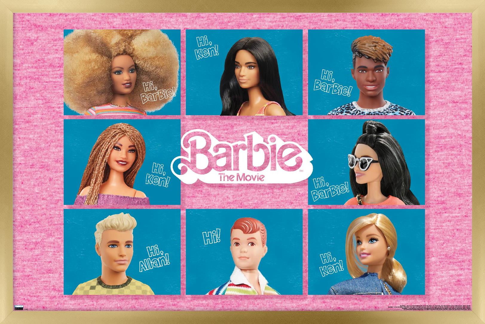 Mattel Barbie: The Movie - Hi Grid Wall Poster, 22.375" x 34" Framed ...
