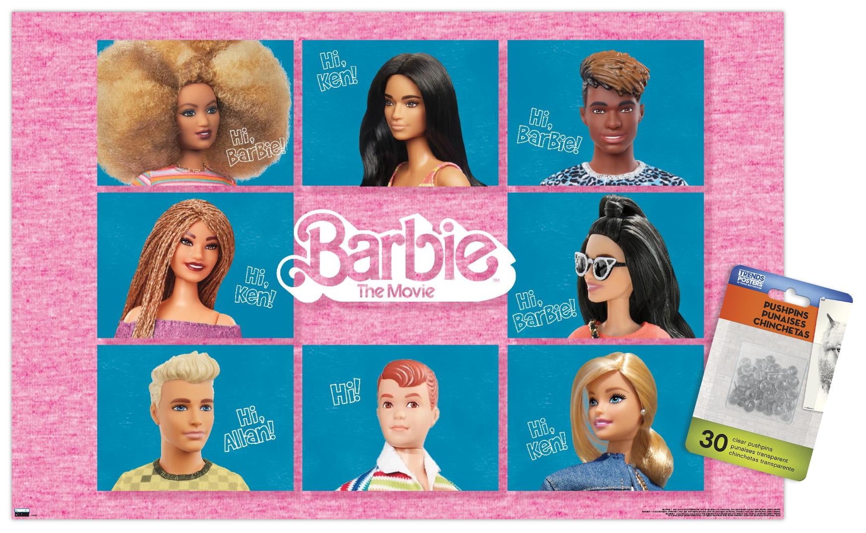 Mattel Barbie: The Movie - Hi Grid Wall Poster with Push Pins, 14.725 ...