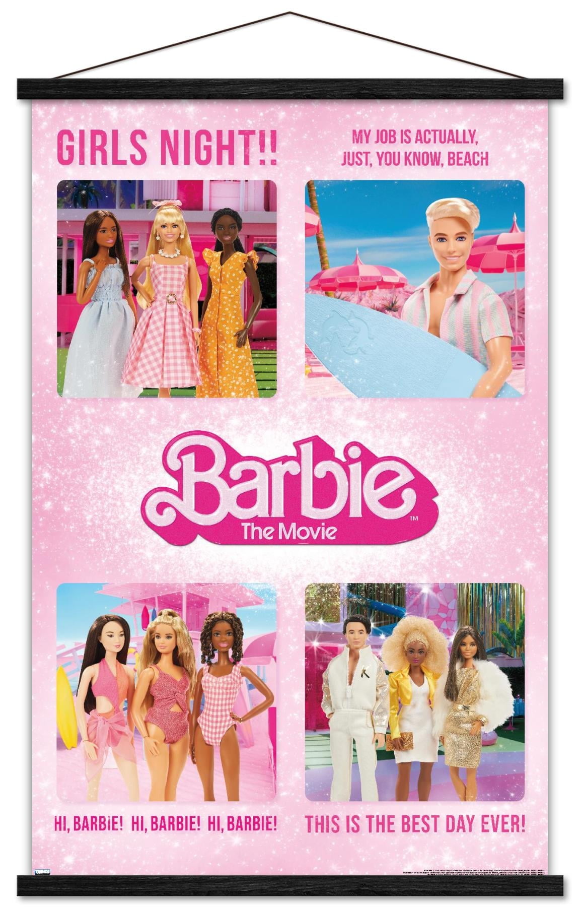 Mattel Barbie: The Movie - Quote Grid Wall Poster with Magnetic Frame ...