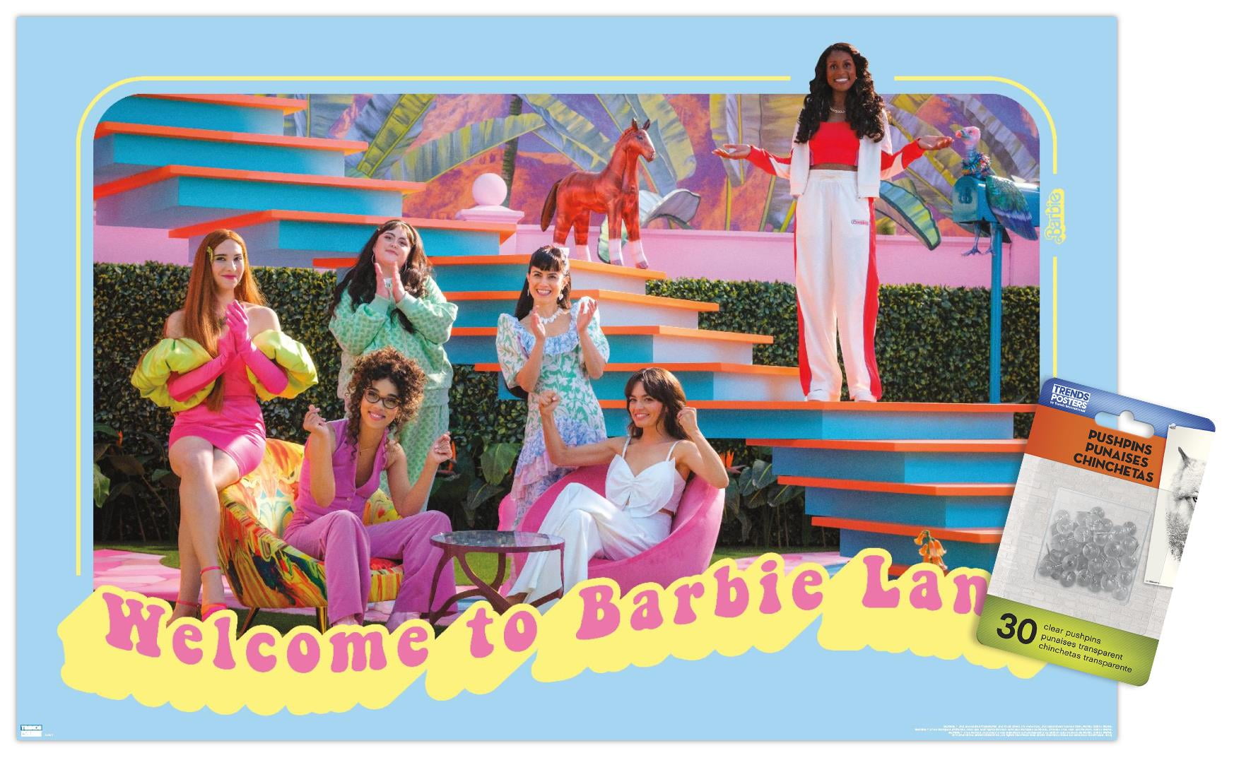 Mattel Barbie: The Movie - Welcome To Barbie Land Wall Poster with Push ...