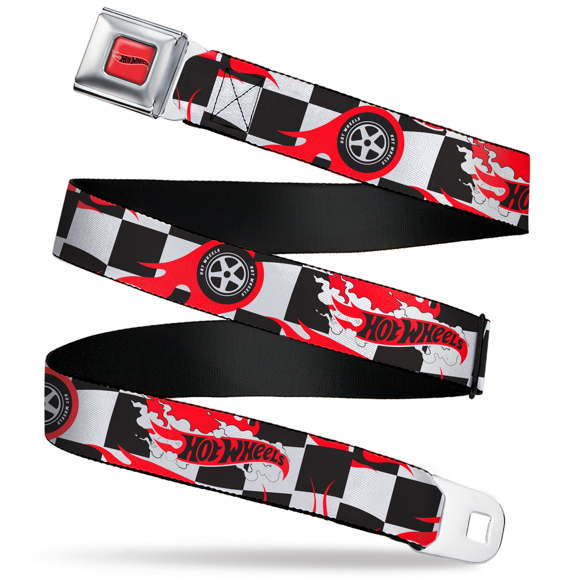 Mattel Belt, Seatbelt Buckle Belt, Hot Wheels Logo and Tire Burn Out ...
