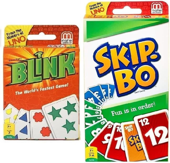 Mattel Blink and Skip-bo Card Game, Combo Pack of 2 - Walmart.com