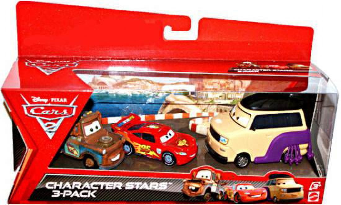 Mattel Character Stars 3 Pack Diecast Car Set, Disney Pixar Cars ...