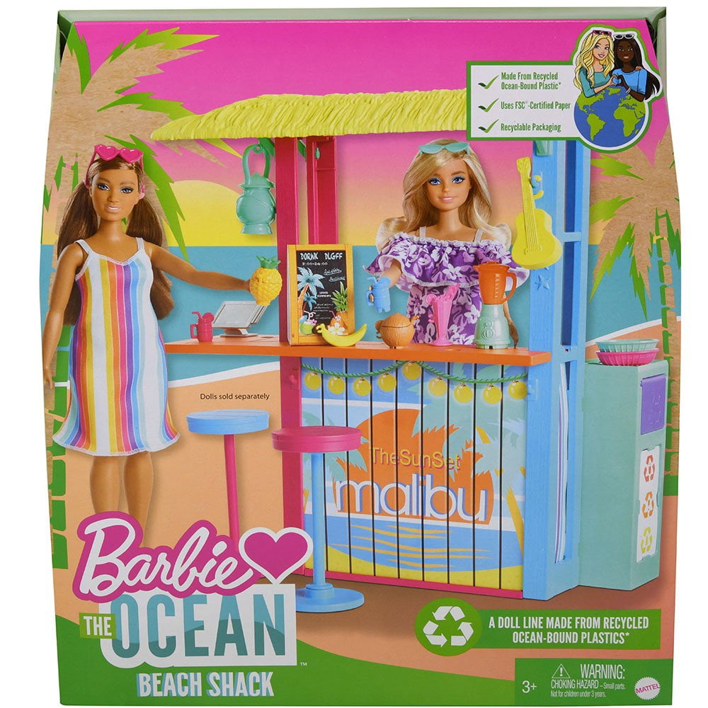 Mattel Barbie Beach Shack Playset - Summer Doll Toy for Ages 3+ (Loves ...