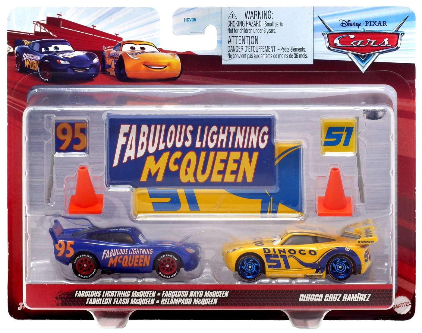 Disney / Pixar Cars Toys: Metal Fabulous Lightning McQueen & Dinoco ...