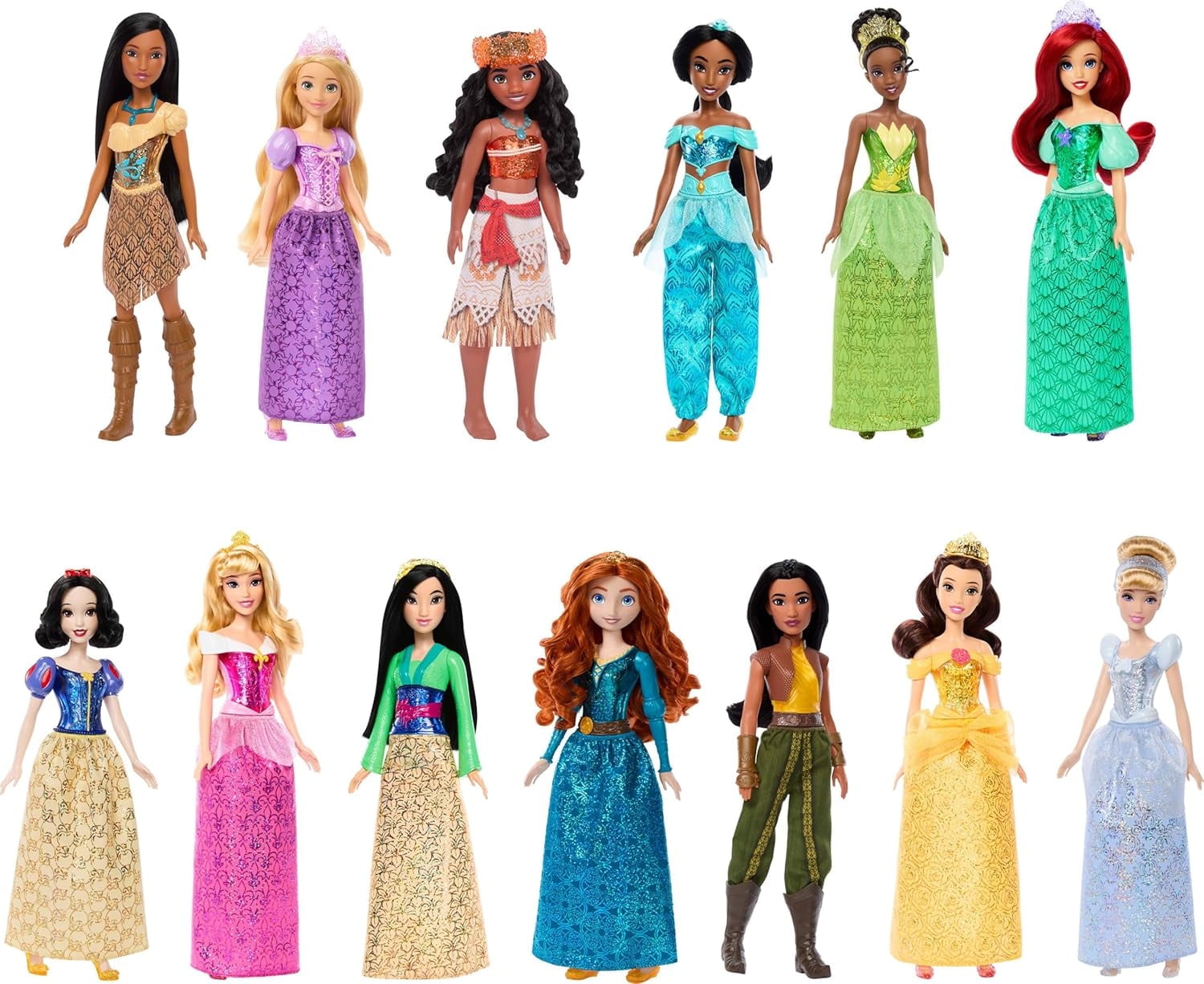 Mattel Disney Princess Ultimate Princess Collection with 13 Fashion ...