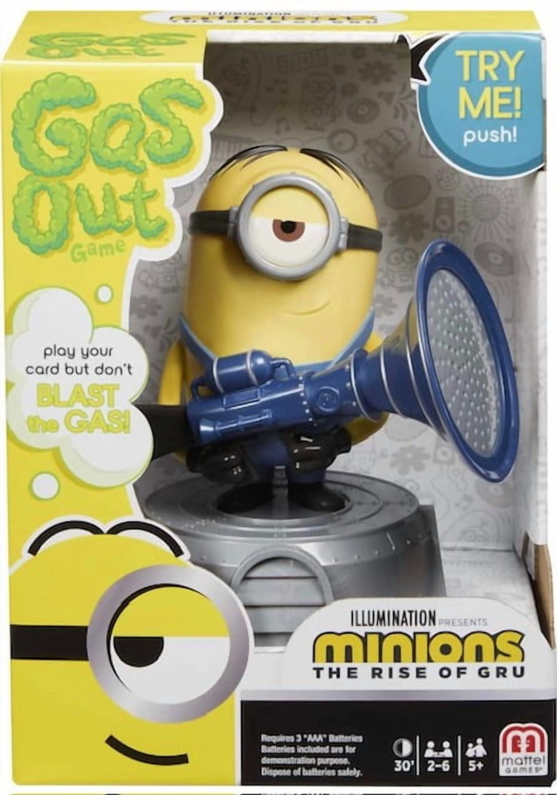 Mattel Games Gas Out Minions: The Rise of Gru Kids Game with Minion ...