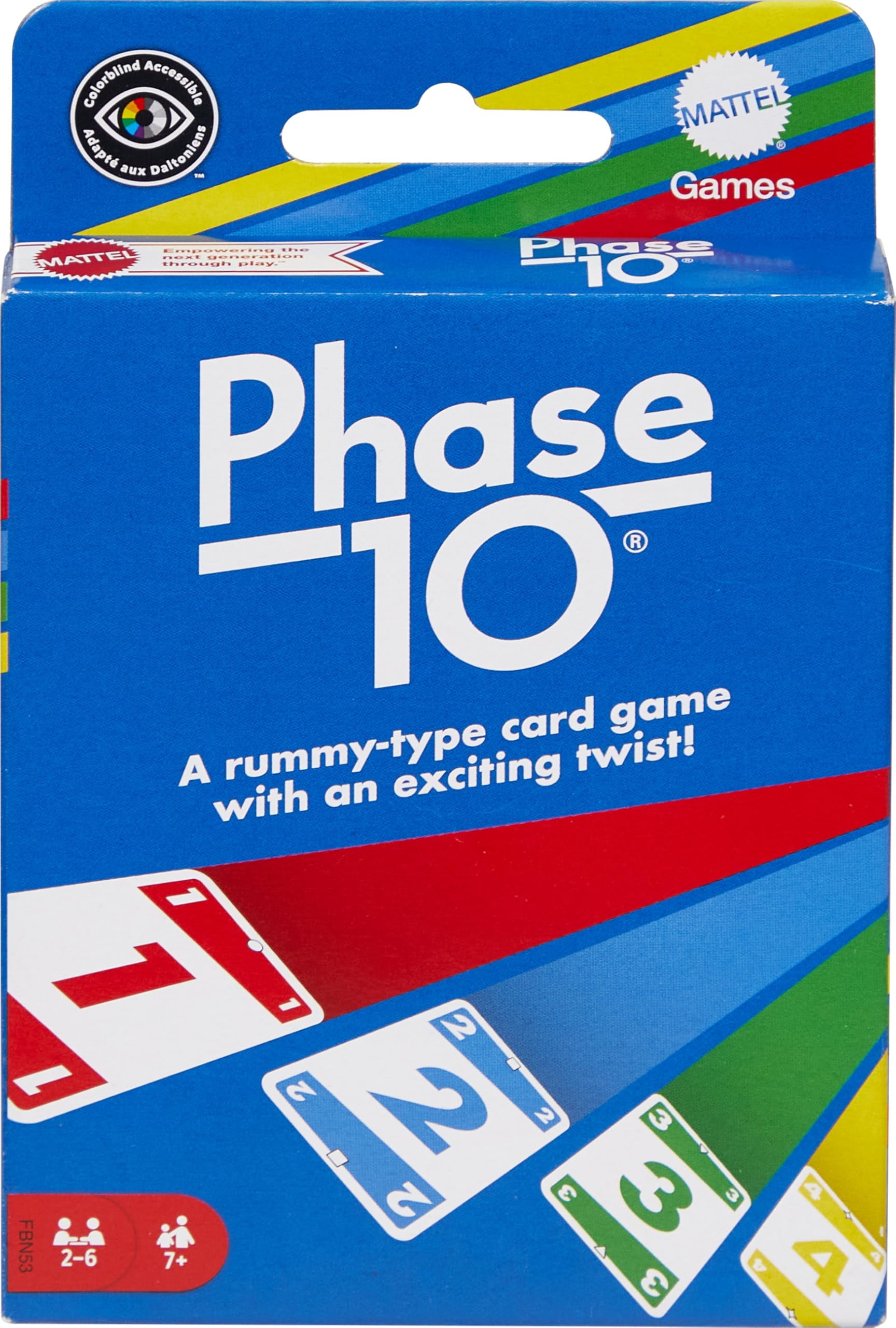 Mattel Games Phase 10 STF9 Card Game with 108 Cards, Great Game for ...