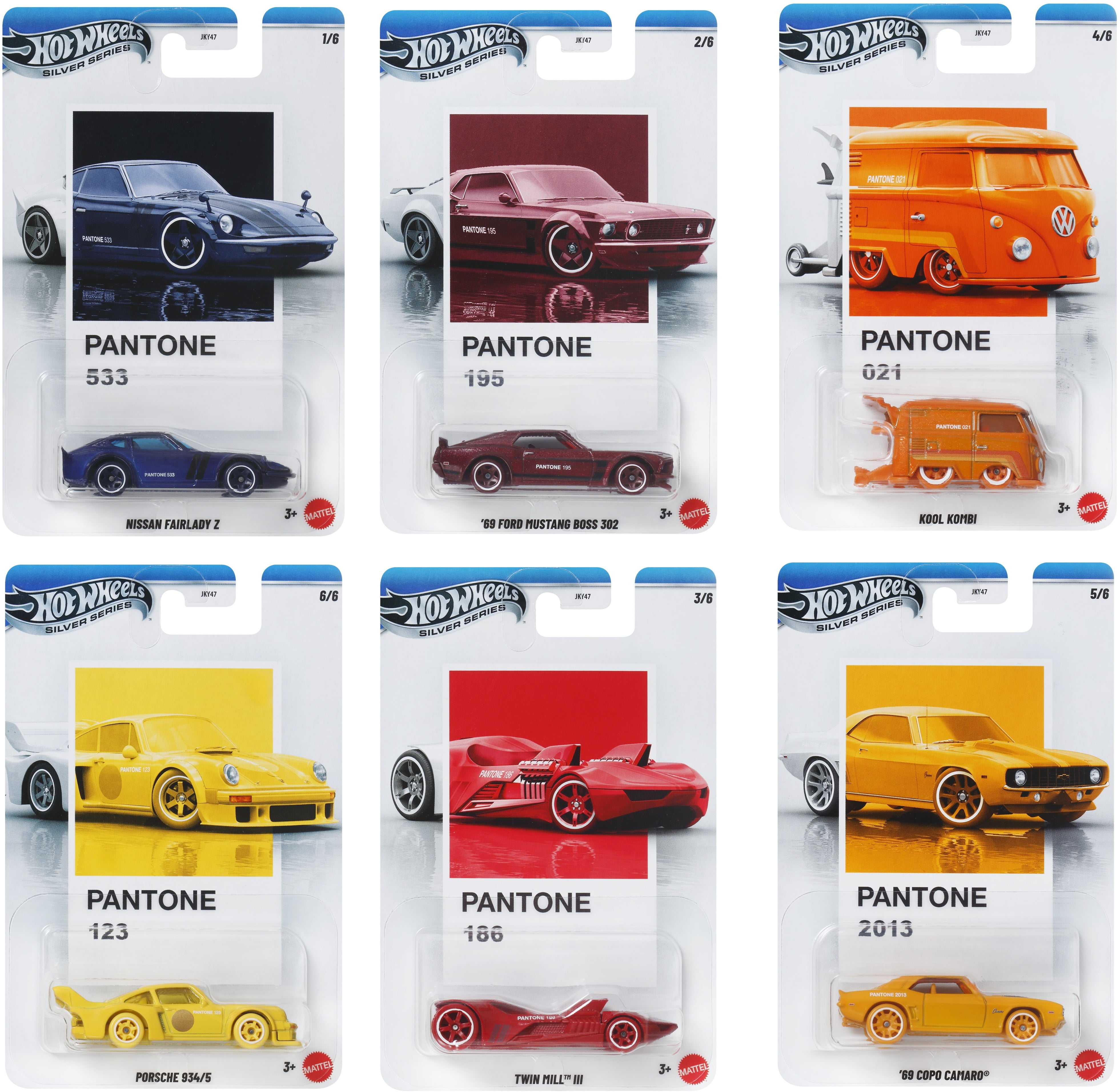 Mattel - Hot Wheels 1:64 Silver Series Pantone 10-Piece Sunset Race A ...