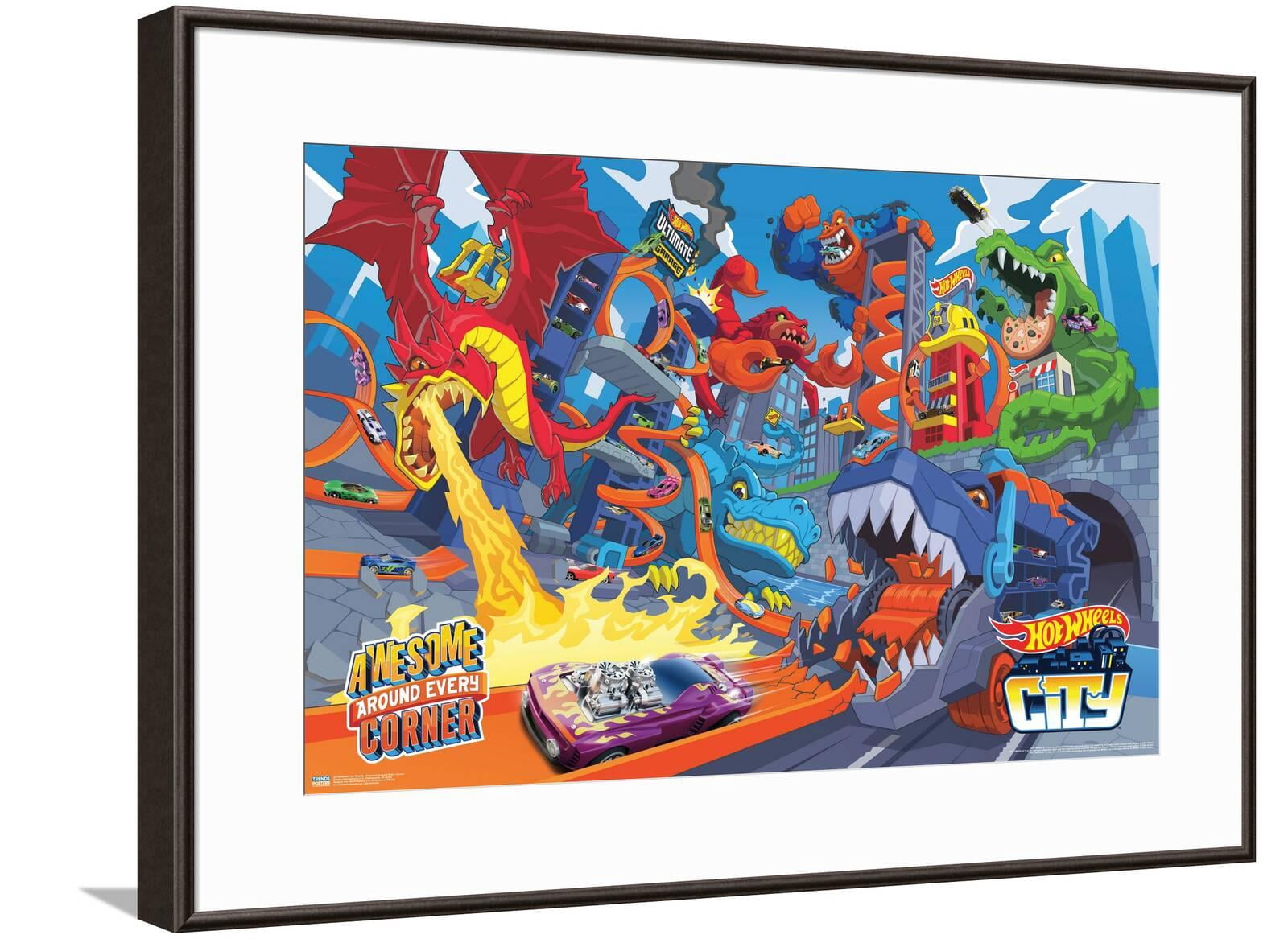Mattel Hot Wheels - Awesome Around Every Corner Canvas Wall Poster, 14. ...