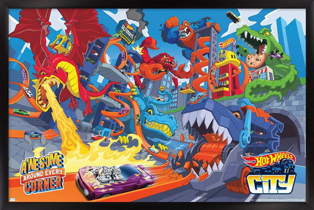 Mattel Hot Wheels - Awesome Around Every Corner Wall Poster, 22.375" x ...