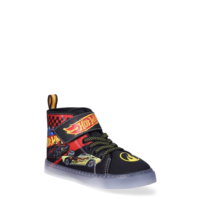Mattel Hot Wheels Boys Light Up High Top Sneakers - Walmart.com