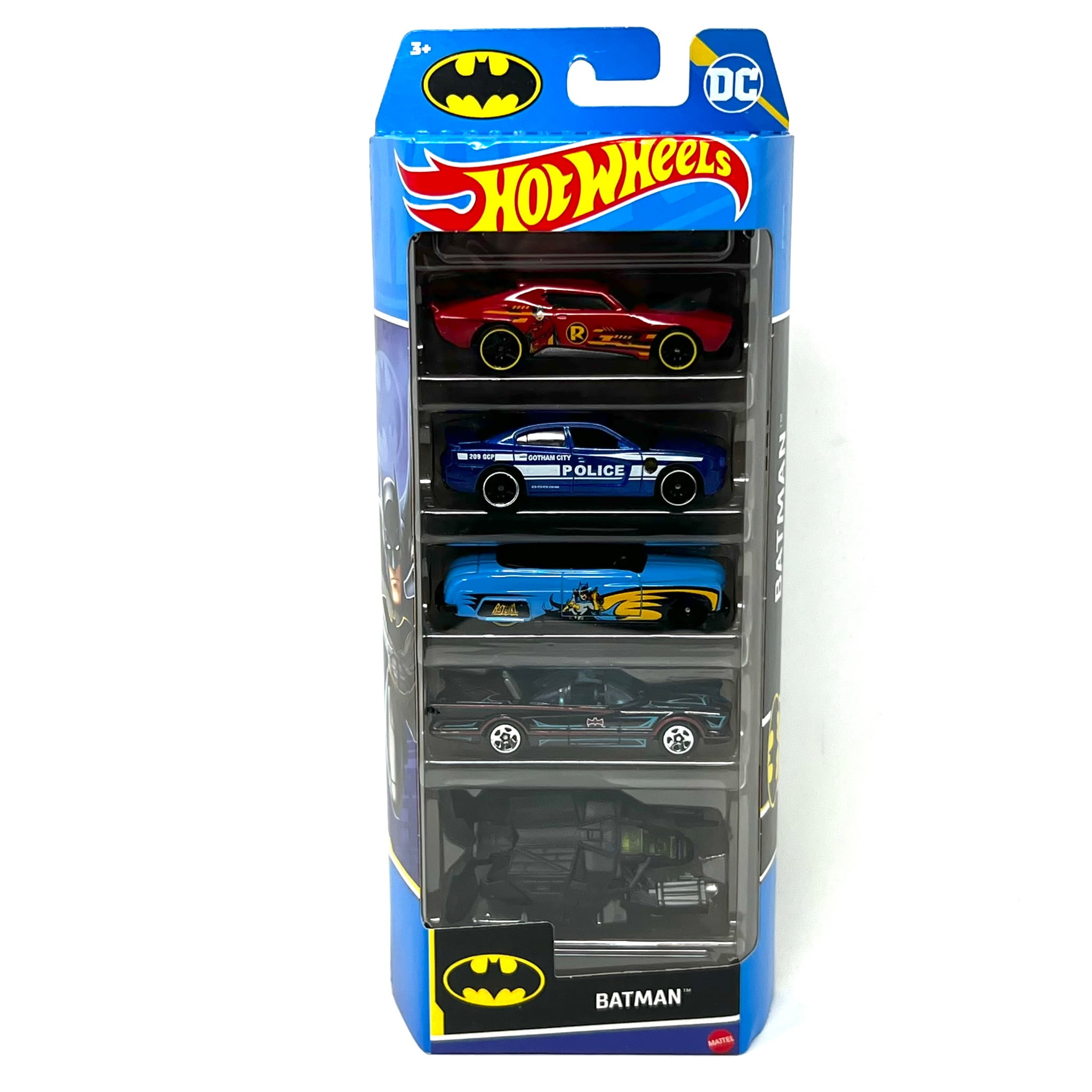 Hot Wheels DC Comics Batman and Robin Character Cars 5Pack - Walmart.com