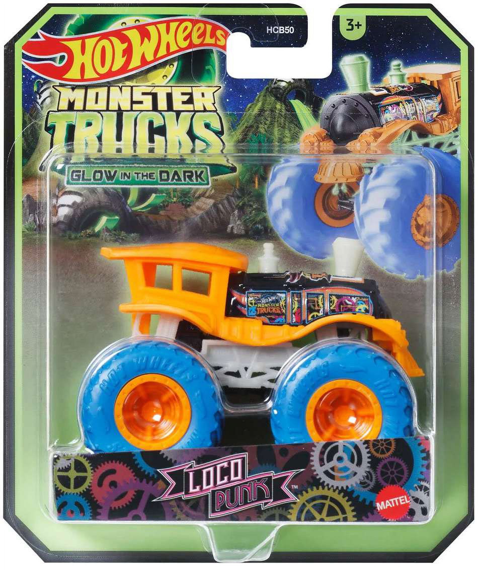 Mattel Hot Wheels Glow in the Dark Loco Punk Diecast Car Play Vehicle ...