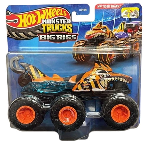 Mattel - Hot Wheels Monster Trucks Big Rigs Vehicle - HW TIGER SHARK ...