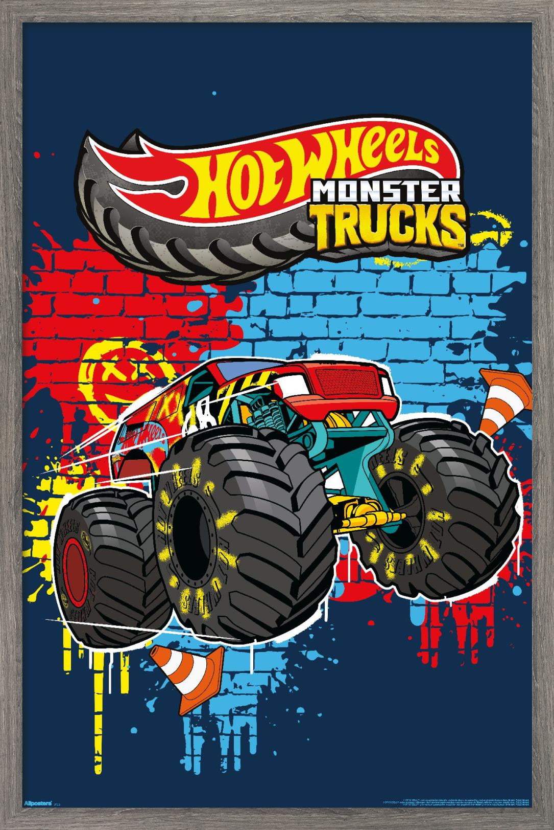 Mattel Hot Wheels - Monster Trucks Smash Wall Poster, 22.375" x 34 ...