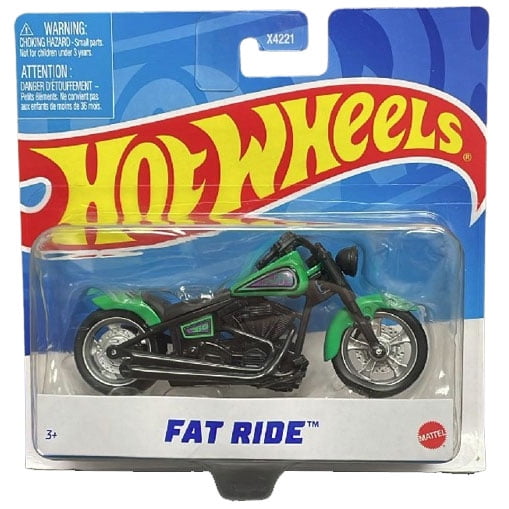 Mattel Hot Wheels Motorcycle Vehicle - FAT RIDE [Green] X7718 - Walmart.com
