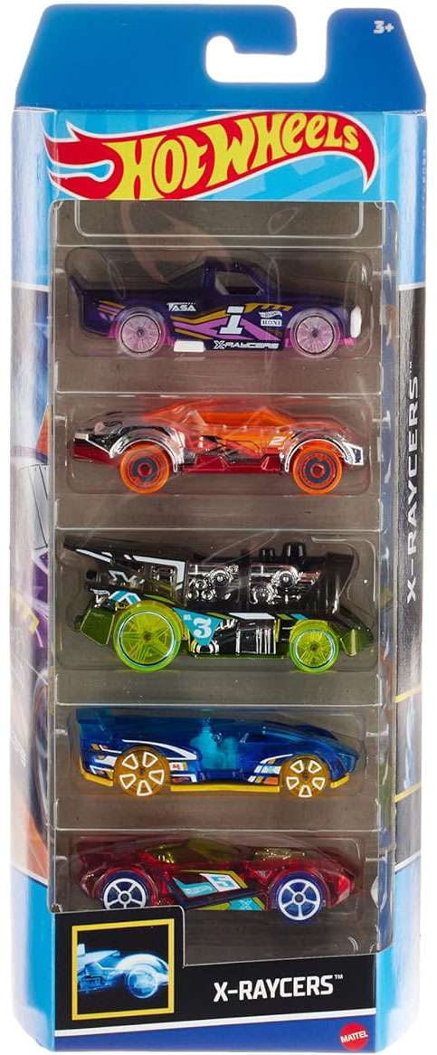 Mattel Hot Wheels X-Raycers Car & Truck Play Vehicles, Die Cast, 5 Pack ...