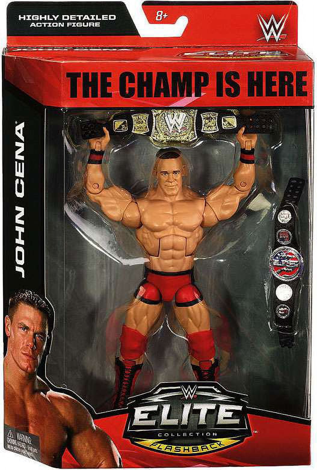 Mattel John Cena Action Figures with 2 Championship Belts, WWE, 1 lb ...
