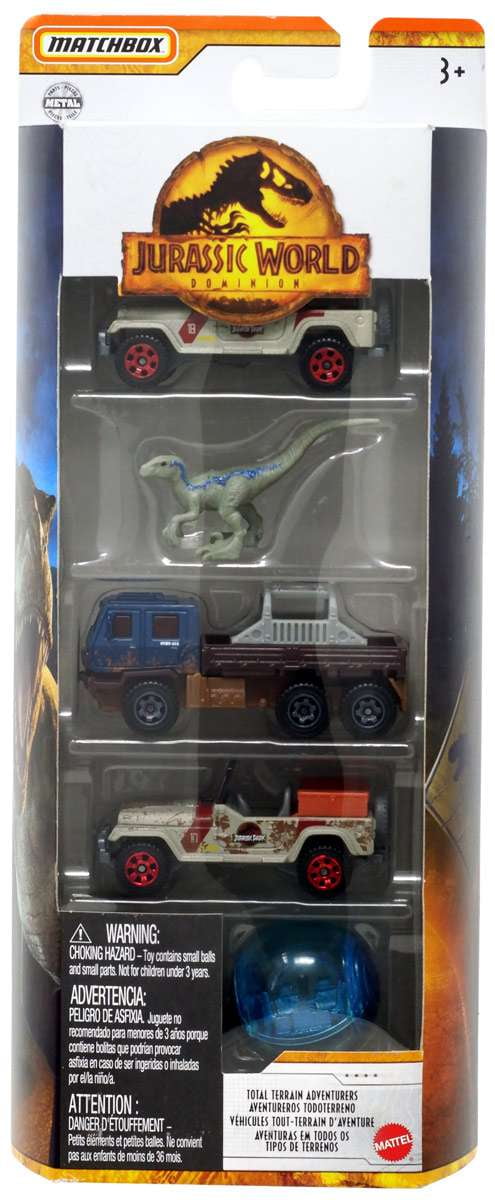 Mattel Jurassic World Matchbox Die Cast Cars 5 Count - Walmart.com