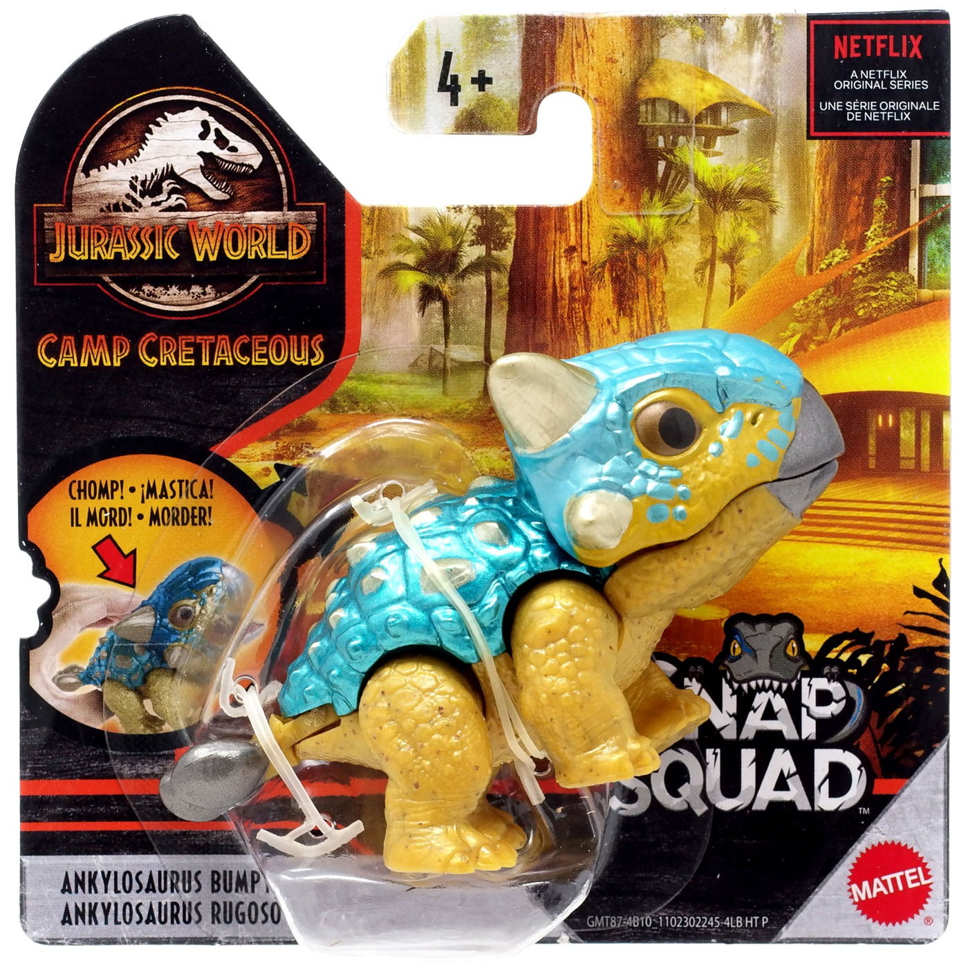 Mattel Jurassic World Snap Squad Ankylosaurus Bumpy Mini Figure, Action ...