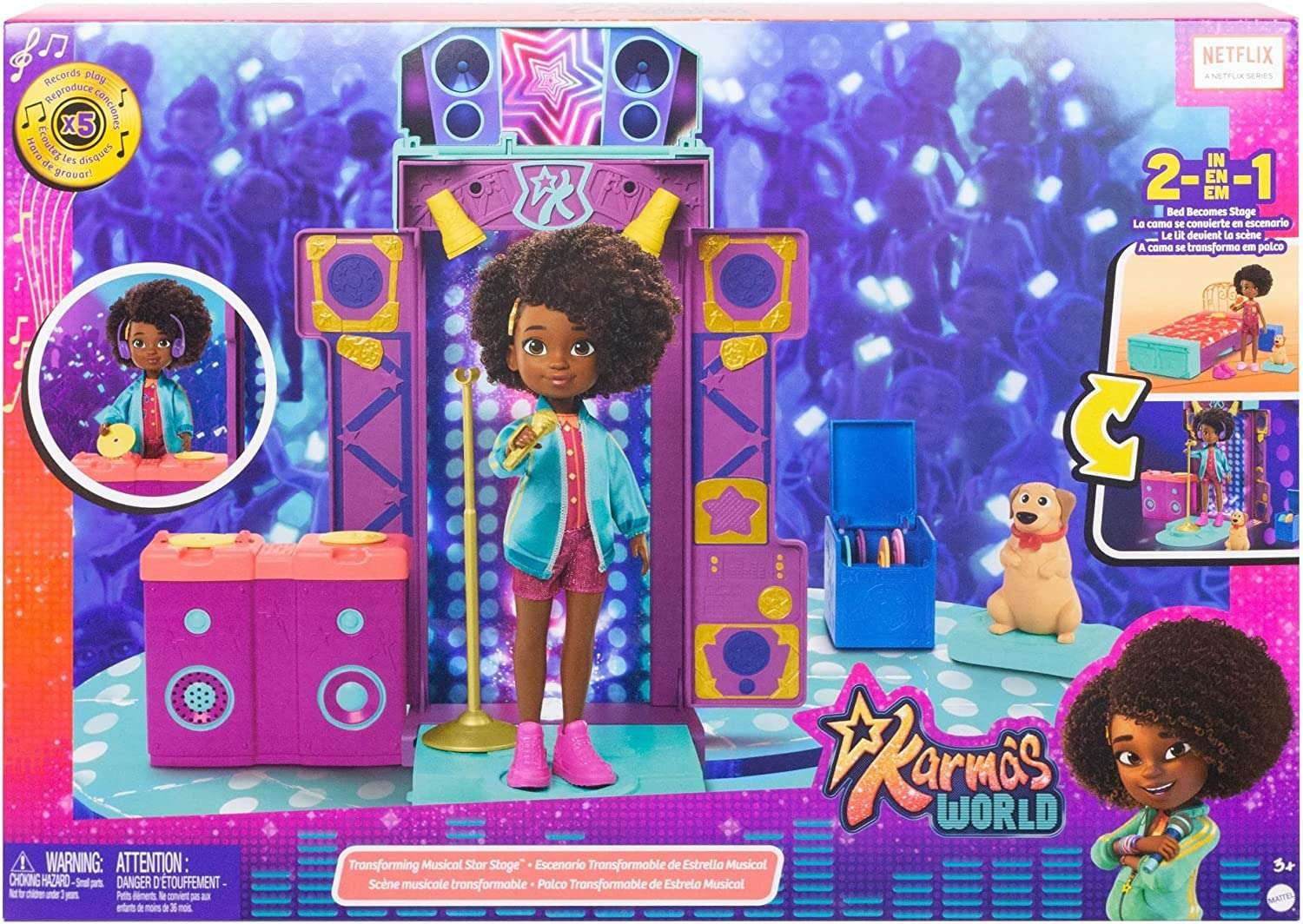 Mattel Karma's World Kids Toy Playset, Small Set with Doll ...