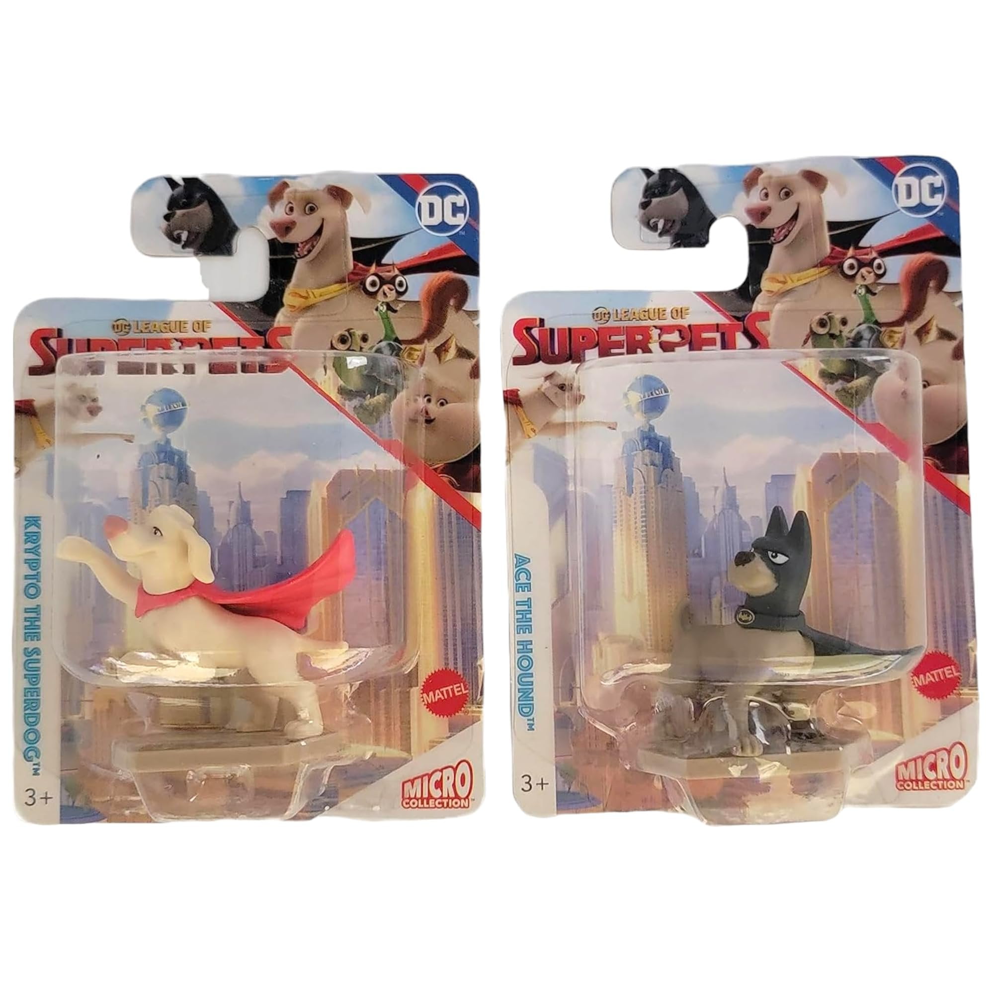 Mattel League of Super Pets Bundle Set of 2 Micro Action Figures with ...