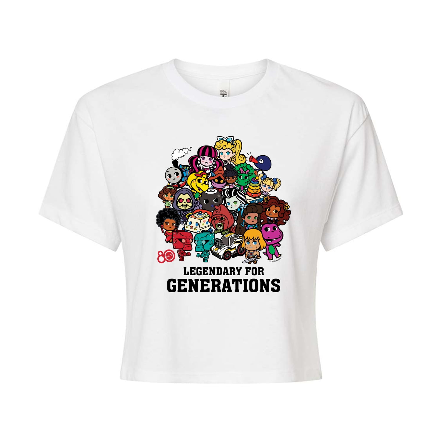 Mattel - Legendary For Generations - Juniors Cropped Graphic T-Shirt ...