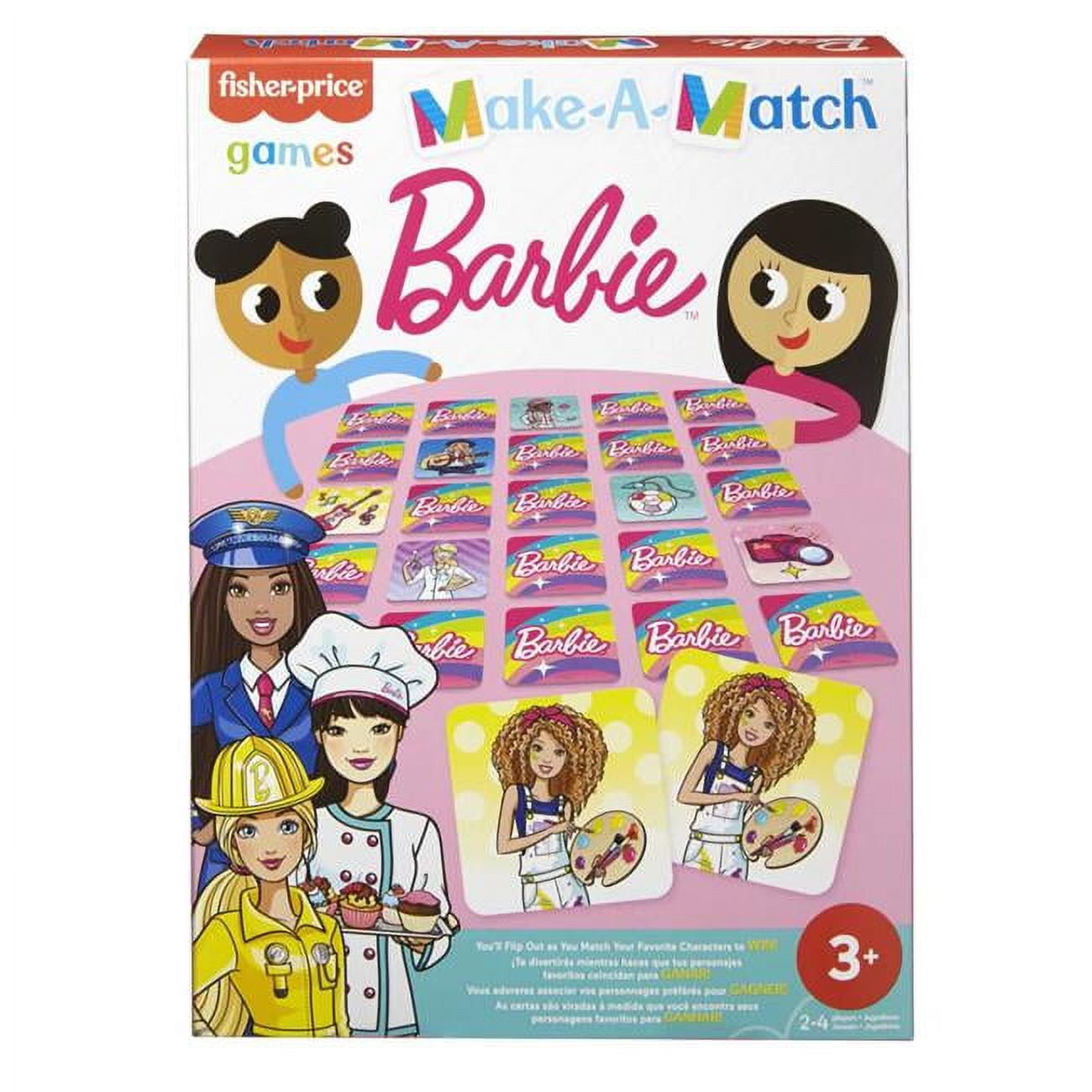 Mattel MTTGWN51 Barbie Make-A-Match Board Game - Walmart.com