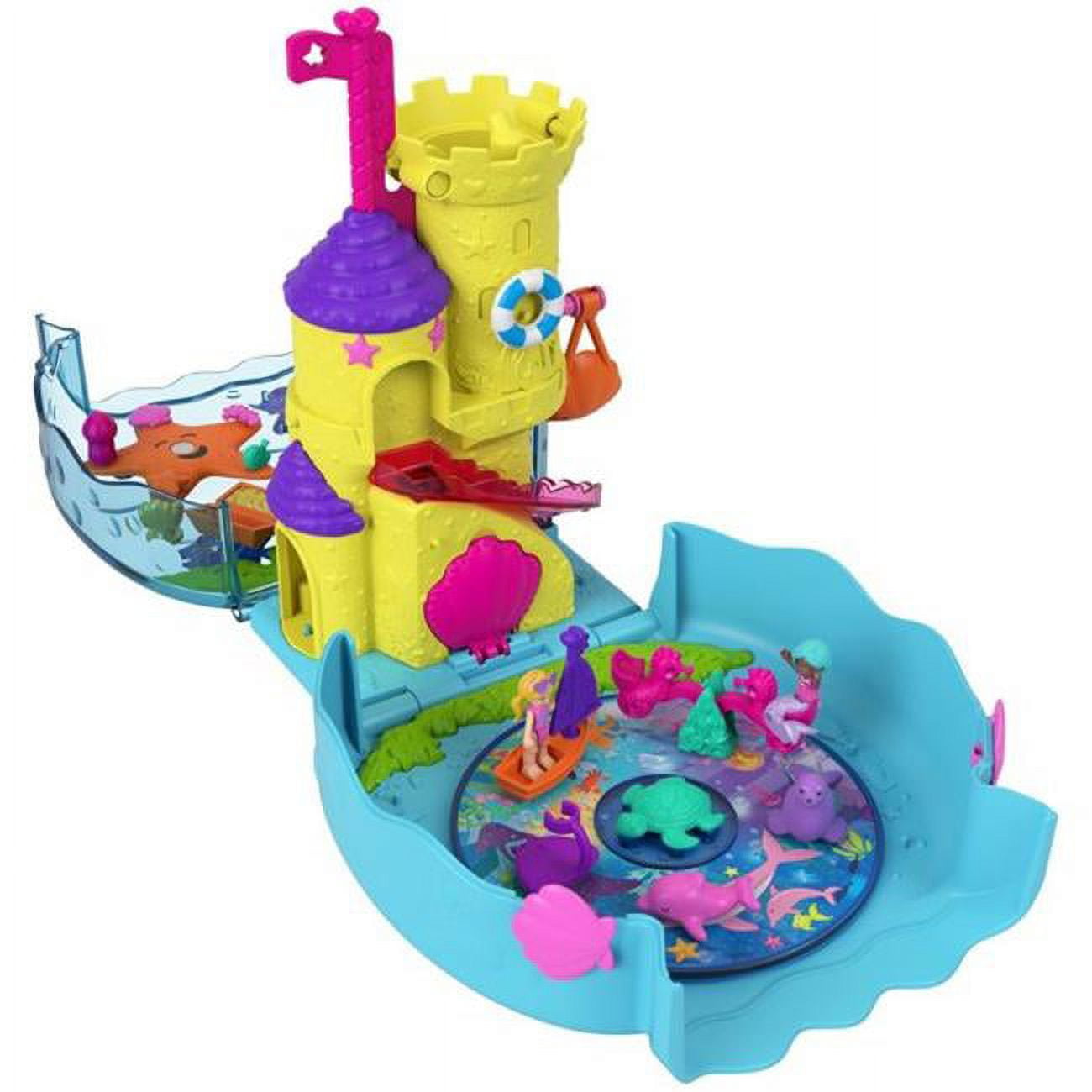 Mattel MTTHDK30 Polly Pocket Bubble Aquarium Toy with Underwater Theme ...