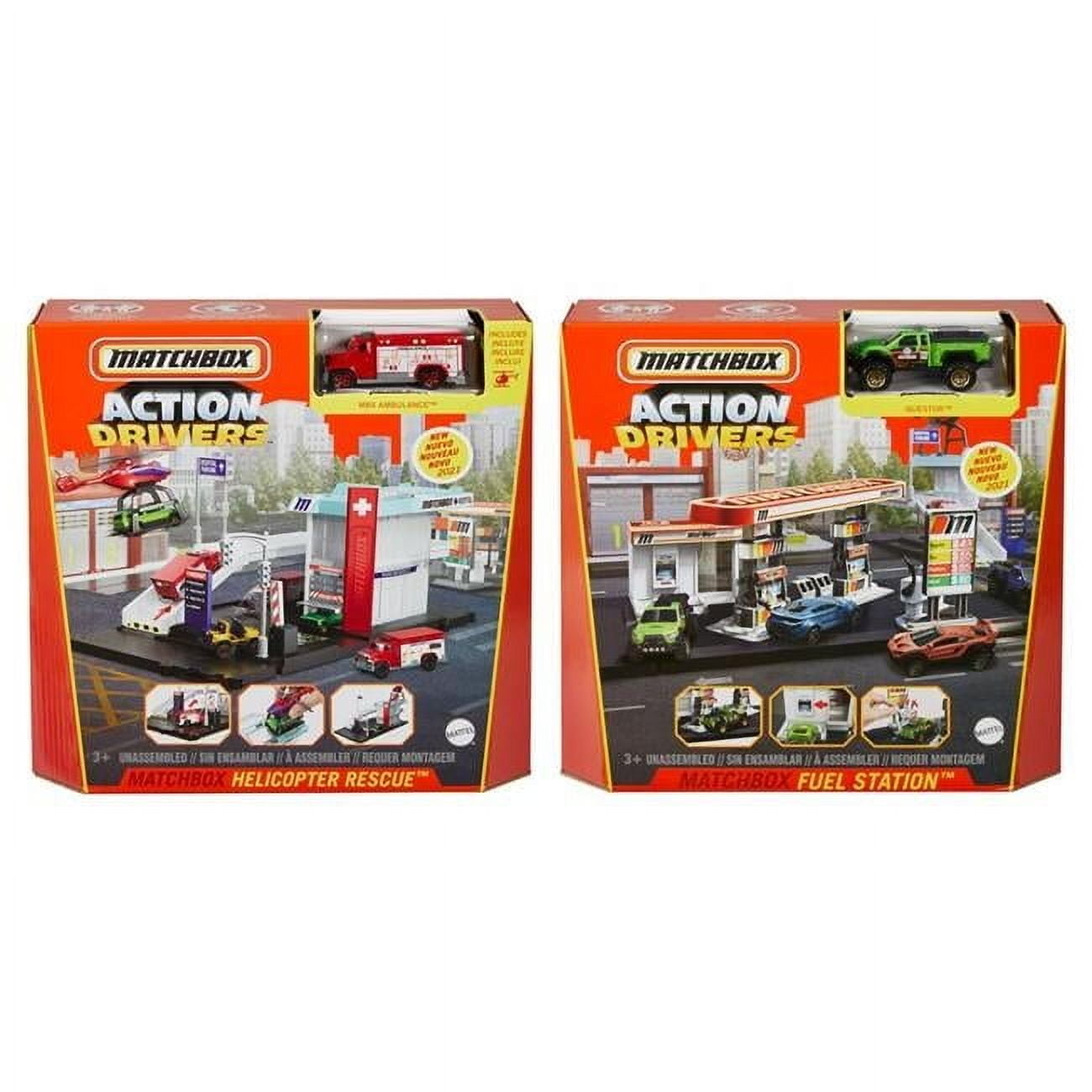 Mattel Matchbox Action Drivers Vehicle Play Sets In Multi Color - Set ...