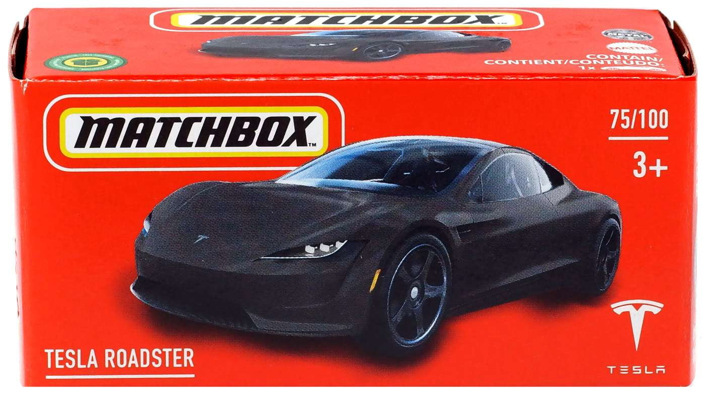 Mattel Matchbox Adventure Tesla Roadster Diecast Car Play Vehicles ...
