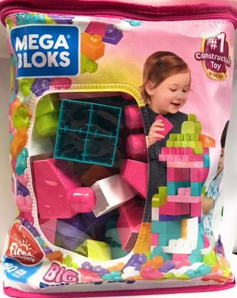 Mattel Mega Brands Mega Bloks Interlocking Block Building Sets Pink ...