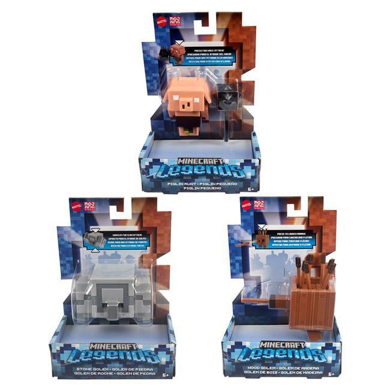 Mattel Minecraft Legends Assorted 3.25" Action Figures, Pack of 5 ...