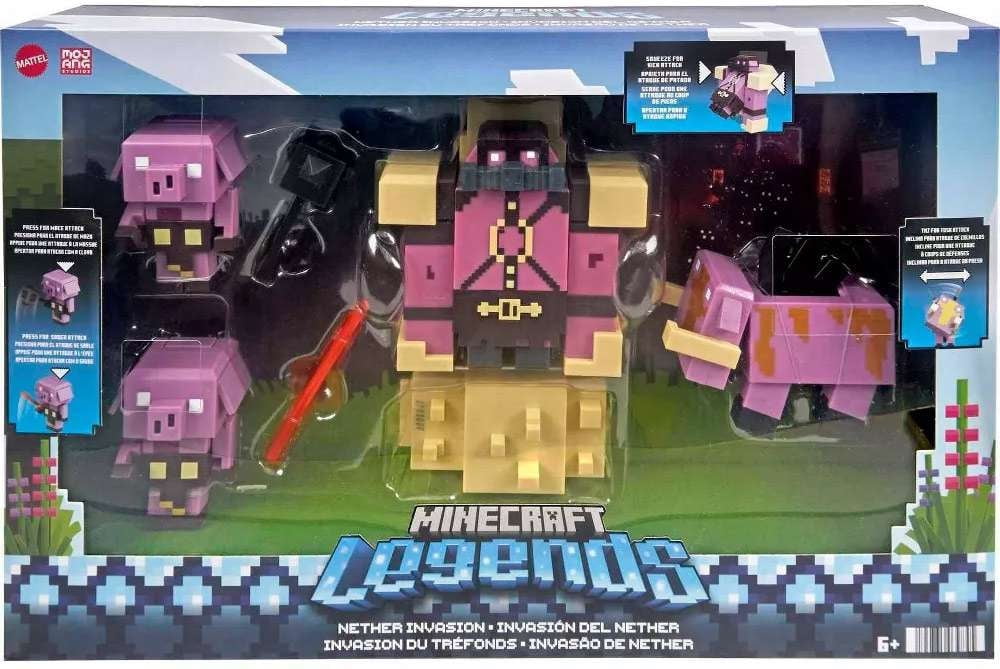 Mattel, Minecraft Legends Action Figure, 4 Piece Pack, 3.25-inch ...