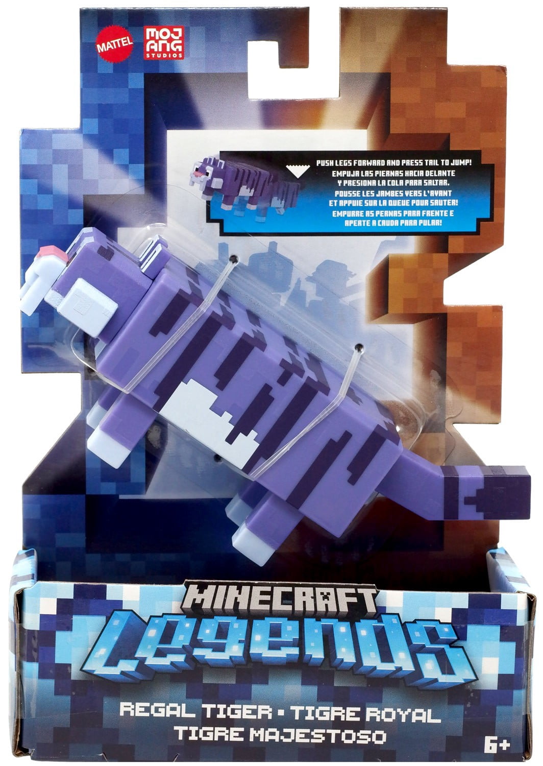 Large Scale Play: Minecraft Legends Regal Tiger Action Figure Animal ...