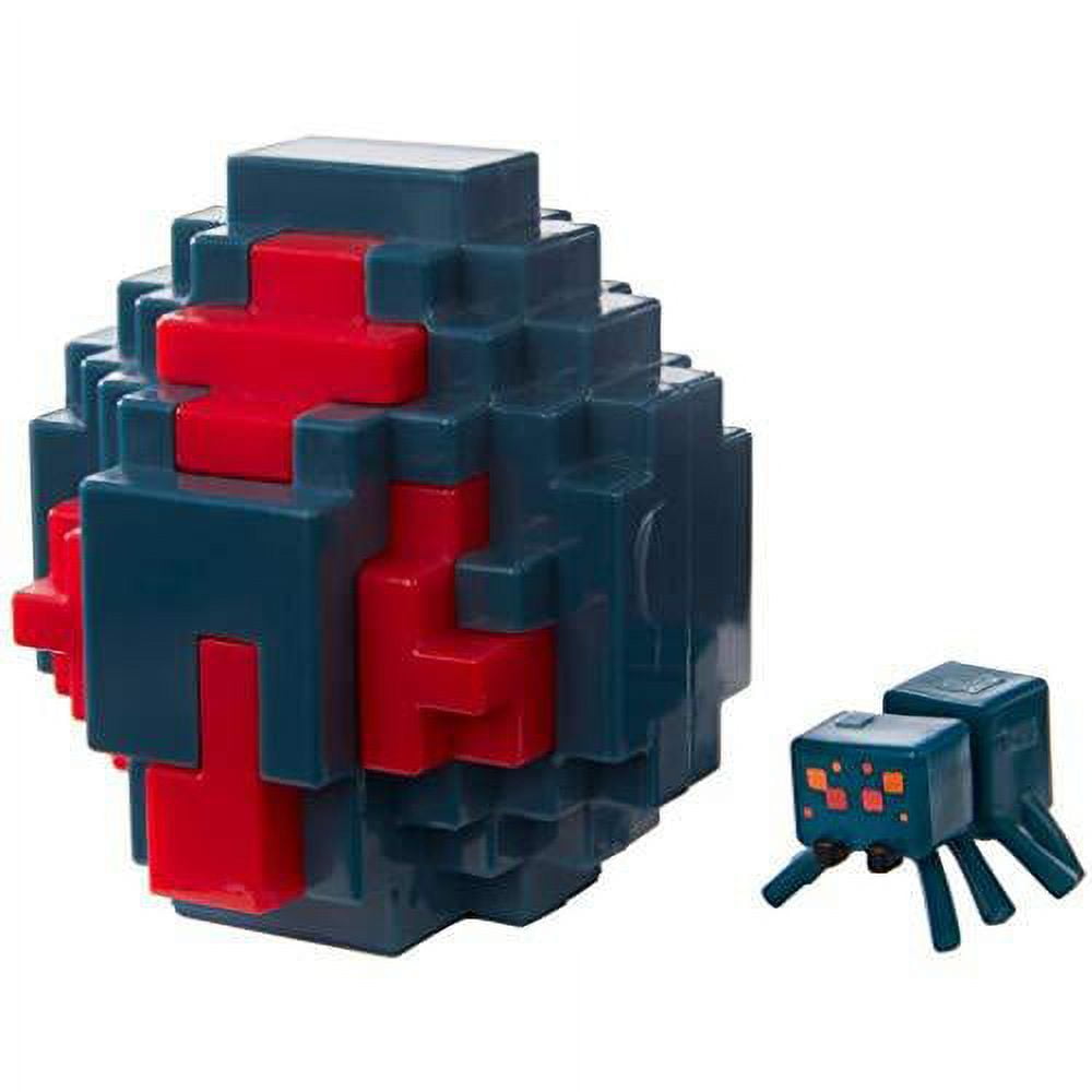 Mattel Minecraft Mini-Figure Spawn Egg - Black and Red Cave Spider ...