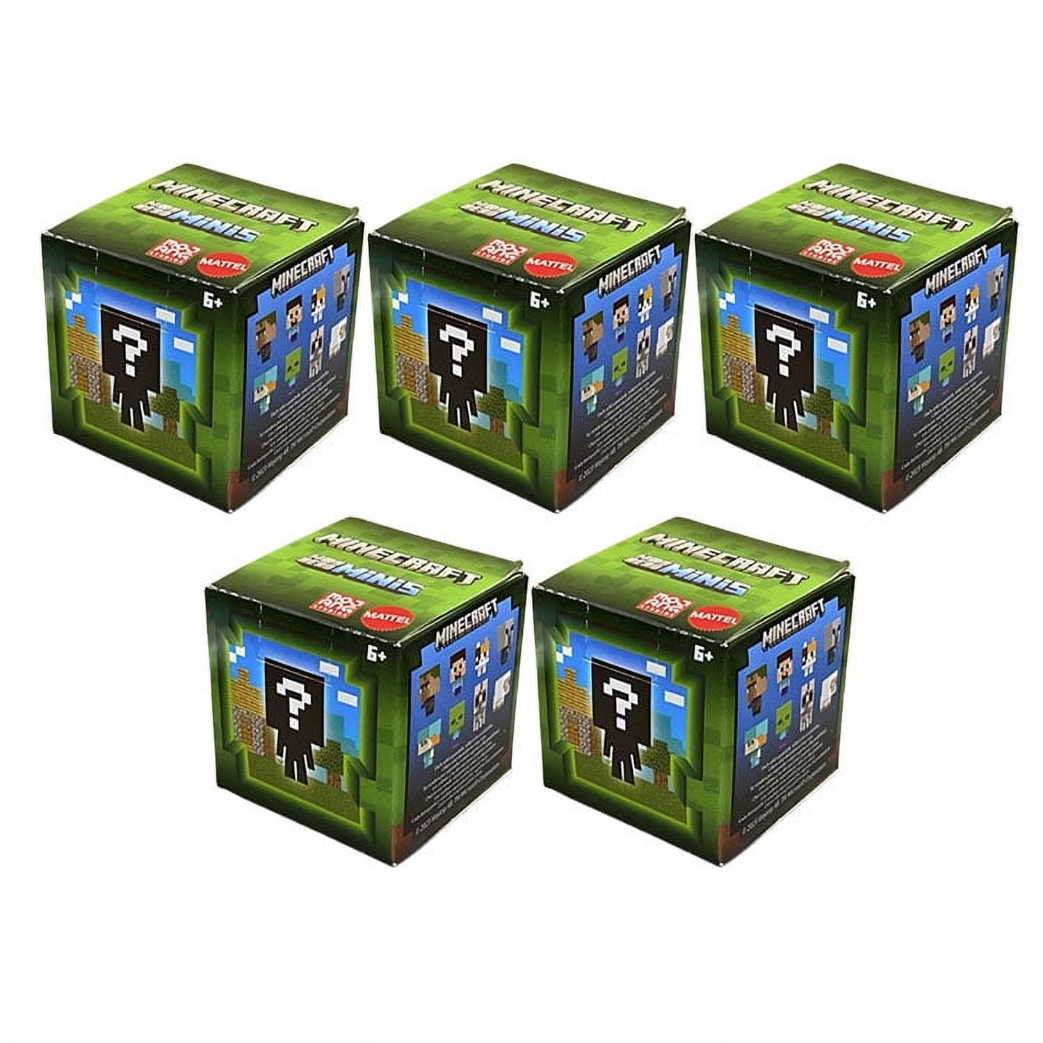 Mattel - Minecraft Mob Head Boxed Mini Figures - BLIND BOXES [5 Pack ...