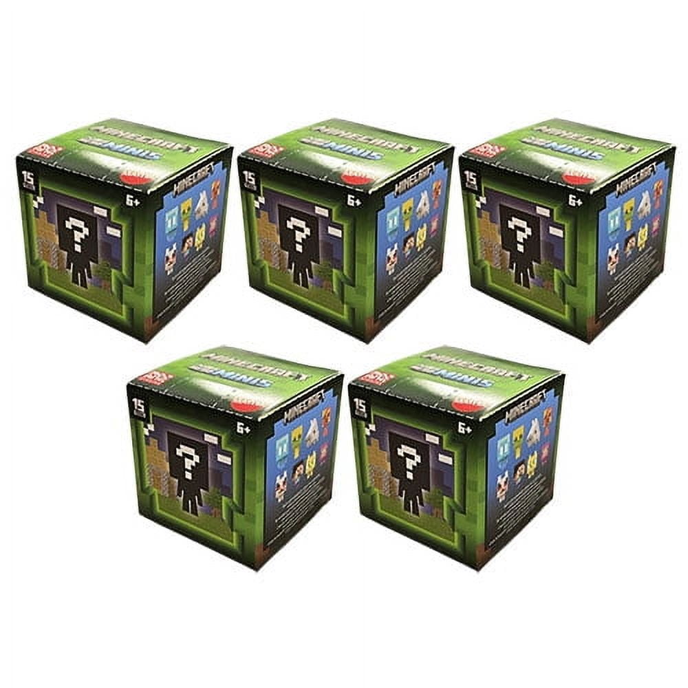 Mattel - Minecraft Mob Head Mini Boxed Figures - BLIND BOXES [5 Pack ...