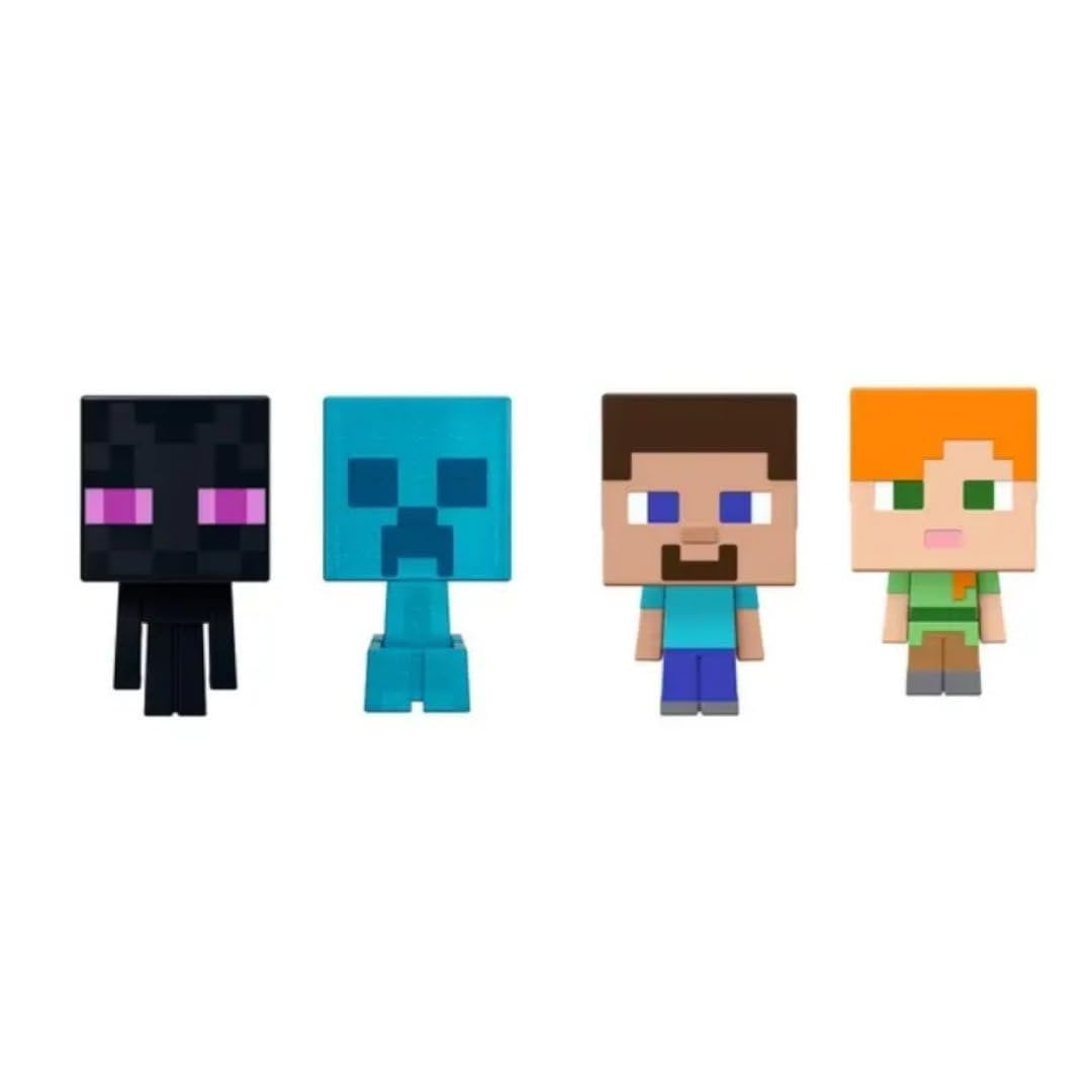 Mattel Minecraft Mob Head Minis 2022 Set of 4 Micro Figures from HHP58 ...