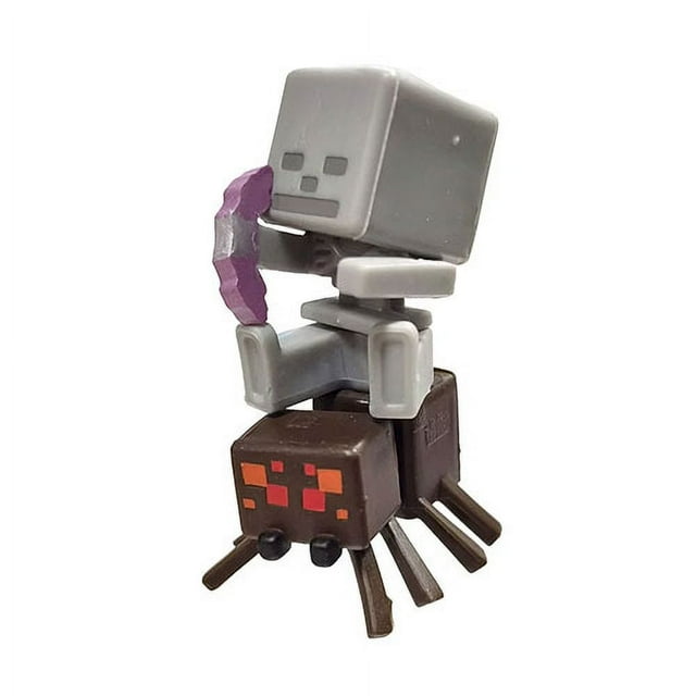 Mattel - Minecraft TNT Series 25 Mini Figure - SKELETON Riding Spider ...