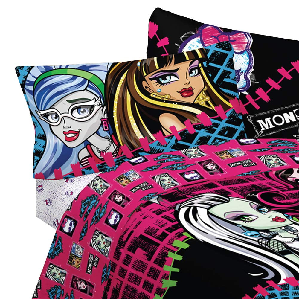 Mattel Monster High All Ghouls Allowed Bedding Sheet Set - Walmart.com