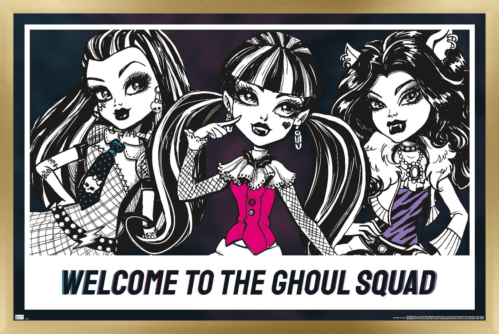 Mattel Monster High - Ghoul Squad Wall Poster, 14.725" x 22.375" Framed ...