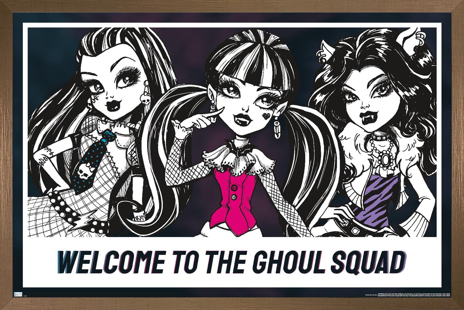 Mattel Monster High - Ghoul Squad Wall Poster, 14.725" x 22.375" Framed ...