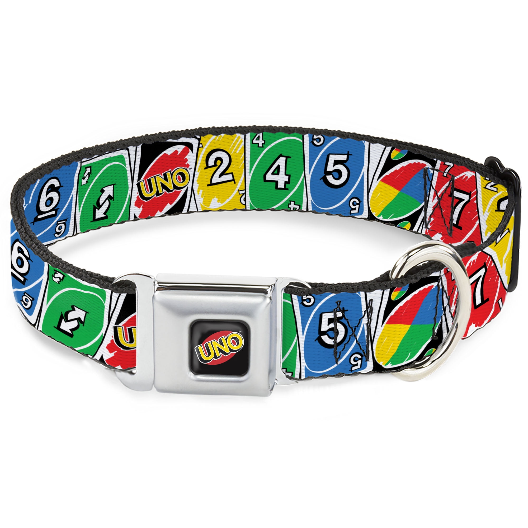 Mattel Pet Collar, Dog Collar Metal Seatbelt Buckle, UNO Cards Lineup ...
