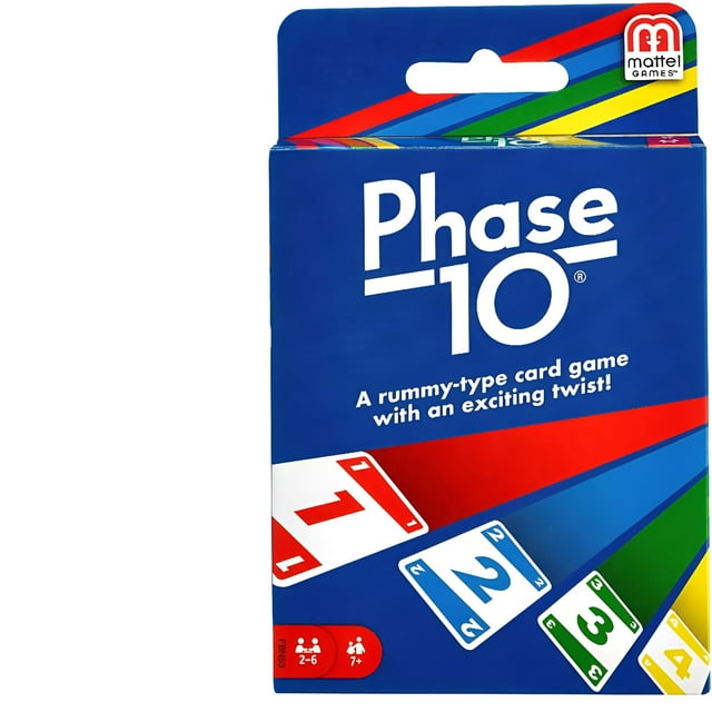 Mattel Phase 10 Card Game 2-Pack Combo - Ten Phase Playing Deck with ...