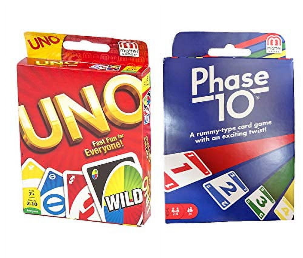 Mattel Phase 10 Card Game with UNO Card Game - Walmart.com