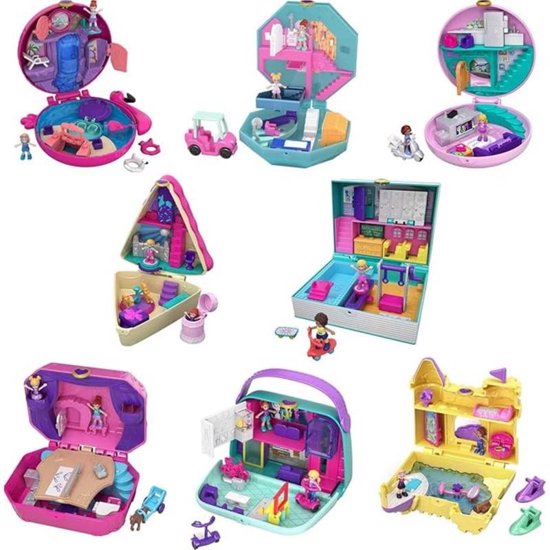 Mattel MTTJFG56 Polly Pocket Core Compact Assortment Toys, Pack of 4 ...