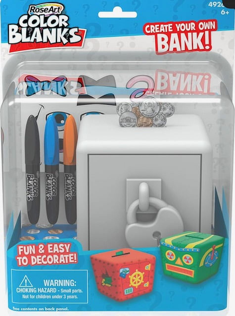 Mattel RoseArt Color Blanks Create Your Own Bank - Walmart.com