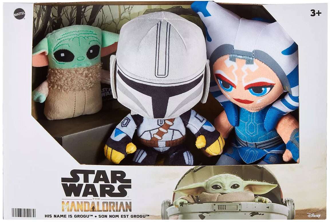 Star Wars: The Mandalorian - Grogu, aka The Child, Plush Toy Set with ...